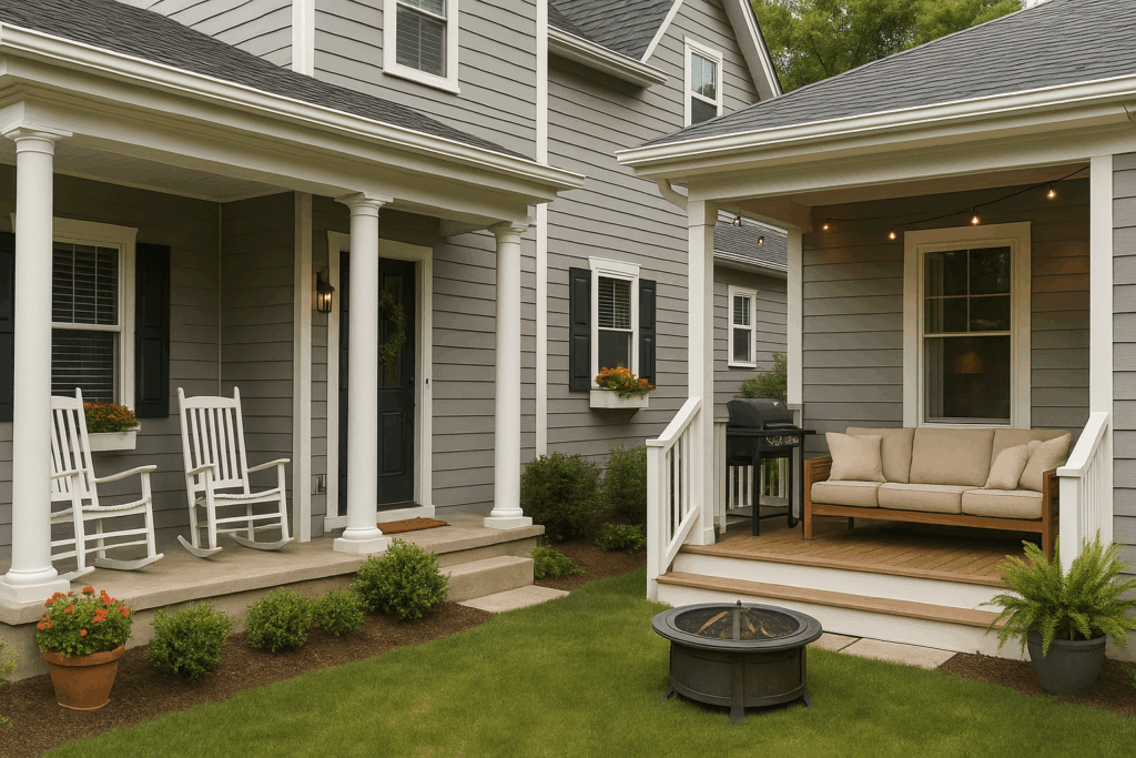Front Porch vs. Back Porch: Differences, Functions & Design Inspirations